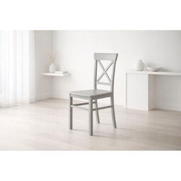 OTTO home Esszimmerstuhl &raquo;Tatra&laquo; (Set) 2 Stk.Holzstuhl im 2er, 4er oder 6er-Set, K&uuml;chenstuhl Landhaus grau Massivholz B/H/T: 42cm x 93cm x 50cm, 2 Stk