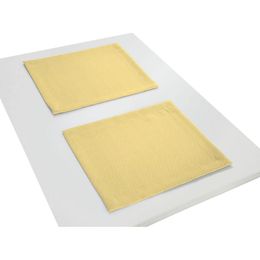 Adam Platzset &raquo;Graphic Ventus Light&laquo; gelb Obermaterial: 100% Baumwolle B/L: 30cm x 40cm, 2 Stk., Bio-Baumwolle, eckig