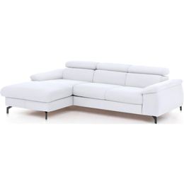 COTTA Ecksofa &raquo;Kitty L-Form, B: 242 cm&laquo; mit Kopfteilverstellung, optional Schlaffunktion & Bettkasten Microfaser (100% Polyester);Flachgewebe (100% 