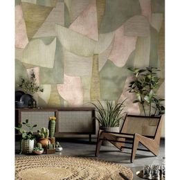 marburg Fototapete &raquo;Ela&laquo; matt glatt moderne Tapete f&uuml;r Wohnzimmer Schlafzimmer K&uuml;che gr&uuml;n Vlies B/L: 4,24m x 2,7m, Rollen: 1