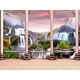 papermoon Fototapete &raquo;Waterfall Design&laquo; glatt bunt Vlies B/L: 4m x 2,6m, Bahnen: 8 Stk.