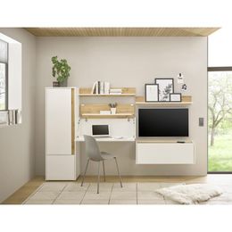 Home Affaire B&uuml;rom&ouml;bel-Set &raquo;CiTY/GiRON&laquo; Set, 5 Stk. tlg. Wandsekret&auml;r, Home Office wei&szlig; Holzwerkstoff B/H/T: 250cm x 158cm x 40cm, Holzwerkstoff