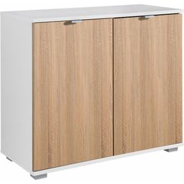 Priess Hochkommode wei&szlig; B/H/T: 82cm x 71cm x 38cm