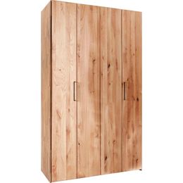 Home Affaire Faltt&uuml;renschrank &raquo;Chamara&laquo; in unterschiedlichen Schrankbreiten erh&auml;ltlich, massives Eichenholz beige B/H/T: 124cm x 218cm x 65cm, T&uuml;ren: 