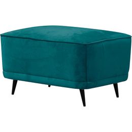 Home Affaire Polsterhocker &raquo;Ashly&laquo; in 3 Bezugsvarianten, Boucl&eacute;, Samtoptik und Struktur weich. blau 100% Polyester B/H/T: 77cm x 46cm x 60cm, 