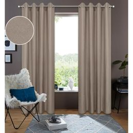OTTO home Gardine &raquo;Rudy&laquo; &Ouml;sen 1 Stk. tlg. Halbtransparent, Leinenlook, Polyester-Leinen-Mischung Leinen, Polyester 145cm, &Ouml;sen, 140cm