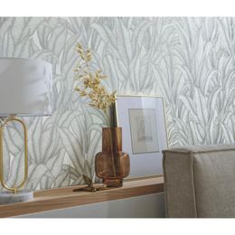 Fashion for walls Vliestapete &raquo;Sansibar&laquo; floral gepr&auml;gt Phthalate frei silber B/L: 0,53m x 10,05m, Rollen: 1