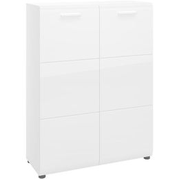 LIVING CHARM Schuhkommode &raquo;Merano&laquo; Breite ca. 90 cm wei&szlig; Holzwerkstoff, MDF, PVC B/H/T: 89,9cm x 120cm x 36cm, 2 Stk.