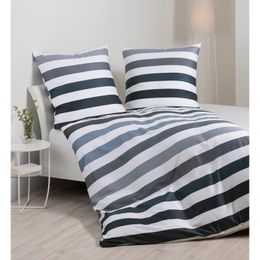 Janine Bettw&auml;sche &raquo;J. D. 87115 03&laquo; mit Rei&szlig;verschluss Mako-Satin, Obermaterial: 100% Baumwolle B/L: 200cm x 220cm, 2 Stk., 2 Stk., Mako-Satin, B/L: 80cm x 