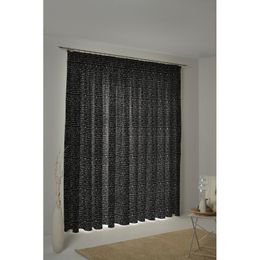 Adam Vorhang &raquo;Scribble&laquo; Kr&auml;uselband 1 Stk. tlg. aus Leinen und Bio-Baumwolle schwarz-wei&szlig; Jacquard, Baumwolle (Bio-Baumwolle), Leinen 245cm, Kr&auml;uselband, 