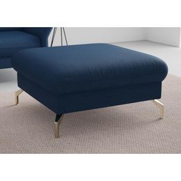Sit & More sit&more Hocker &raquo;Fashion&laquo; inklusive Federkern, mit satinierten Nickelf&uuml;&szlig;en blau B/H/T: 89cm x 45cm x 89cm, Soft clean,mit Federkern