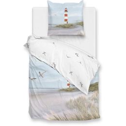 ZO HOME Bettw&auml;sche &raquo;Lighthouse&laquo; 2 Stk. Bettw&auml;sche aus 100% Baumwolle, hochwertiges Renforc&eacute; bunt Renforc&eacute;, Obermaterial: 100% Baumwolle B/L: 155cm x 
