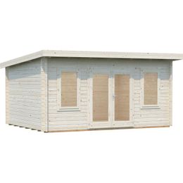 Palmako Gartenhaus &raquo;Lisa&laquo; 14,2 m&sup2;, mit Fu&szlig;boden im Gartenhaus beige Massivholz Fu&szlig;boden im Gartenhaus, ohne Dacheindeckung