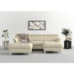 Sit & More sit&more Ecksofa &raquo;Marano L-Form&laquo; inklusive Kopfteilverstellung, optional Schlaffunktion & Bettkasten beige 98% Polyester, 2% Polyamid B/H/T: 257cm x 