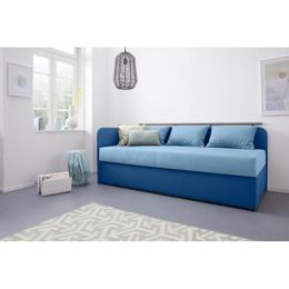 Maintal Polsterliege &raquo;Diana&laquo; blau Liegeh&ouml;he 55cm, Liegefl&auml;che B/L: 93cm x 200cm, kein H&auml;rtegrad, Federkern-Festpolster