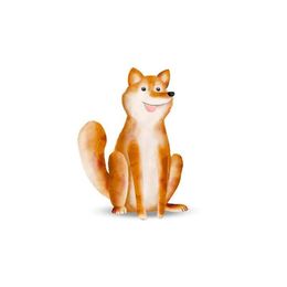 Komar Bild &raquo;Cute Animal Dog&laquo; Tiere 1 Stk. tlg. Wandbild zur Dekoration - ohne Rahmen bunt Holz, Papier B/H/T: 30cm x 40cm, Tiere, 1 Stk.