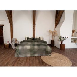 Kayori Bettw&auml;sche &raquo;Koya&laquo; 2 Stk. Hergestellt aus GOTS-zertifizierter Bio-Baumwolle gr&uuml;n Mako-Satin, Obermaterial: 100% Baumwolle B/L: 135cm x 200cm, 1 