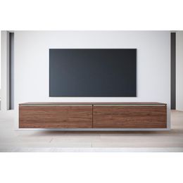 Home Affaire Lowboard &raquo;LOWBOARD VERA, wahlweise mit oder ohne Beleuchtung&laquo; Modernes griffloses TV-Board, 180 cm TV-Schrank, stehend und h&auml;ngend braun 
