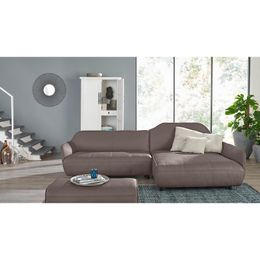 Creation BY ROLF BENZ Ecksofa &raquo;CR.480, Designecksofa, L-Form&laquo; Wahlweise aus Leder oder Chenille beige Luxus-Microfaser (100% Polyester) B/H/T: 298cm x