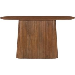 Sit Konsolentisch &raquo;MANGO NATURAL&laquo; mit Sockelfu&szlig; im Lamellendesign beige B/H/T: 140cm x 76cm x 40cm
