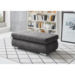 Die PlanBar Hocker &raquo;MP-IN16037&laquo; mit Stauraum grau 90% PES 10% PA B/H/T: 129cm x 47cm x 64cm, Chenille