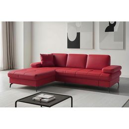 Sit & More sit&more Ecksofa &raquo;Morris Jubi, Recamiere, Breite 247 cm&laquo; mit Armteilfunktion,, wahlweise mit Schlaffunktion rot B/H/T: 247cm x 83cm x 171cm, 
