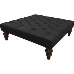 Home Affaire Hocker &raquo;Duc&laquo; hochwertige Knopfheftung im R&uuml;cken, Samtoptik mit changierender Optik grau Samtoptik (100% Polyester);Samtoptik (100% 