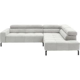 Home Affaire Ecksofa &raquo;Claya, L-Form, incl. Kopfteilverstellung, Breite 276 cm&laquo; wahlweise elektrischer Sitzvorzug silber 95% Polyester, 5% Nylon B/H/T: