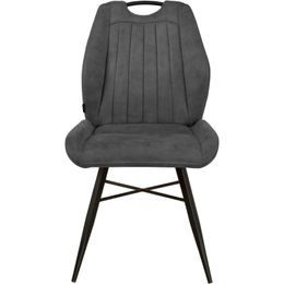 OMG Design Esszimmerstuhl &raquo;Torro&laquo; (Set) 1 Stk.bequemer Polsterstuhl, pflegeleichter Bezug grau Stoff B/H/T: 53cm x 90cm x 61cm, 1 Stk., Stoff uni