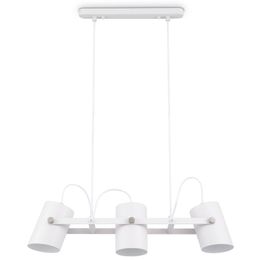 Paco Home Pendelleuchte &raquo;KARL&laquo; E27 mit kompatiblen Dimmer und Leuchtmittel wei&szlig; 3, H: 20,7cm