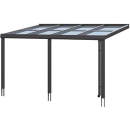 Skan Holz Terrassendach &raquo;Monza&laquo; Bedachung Verbund-Sicherheits-Glas, Aluminium grau Aluminium B/H/T: 434cm x 257cm x 307cm