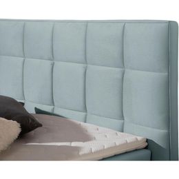 Home Affaire Boxspringbett &raquo;Loomis&laquo; inkl. Topper, wahlweise in H2, H3 oder H4 erh&auml;ltlich blau Microfaser 7-Zonen-Tonnentaschen-Federkernmatratze, 