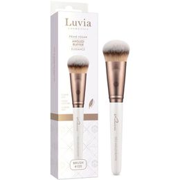 Luvia Cosmetics Damen Foundationpinsel &raquo;ANGLED BUFFER&laquo; abgeschr&auml;gte Form, pr&auml;zise, Nurai-Pinselhaar, nat&uuml;rliches Finish. braun Einheitsgr&ouml;&szlig;e