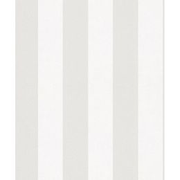 Vliestapete gestreift moderne Tapete f&uuml;r Wohnzimmer Schlafzimmer K&uuml;che beige Vlies B/L: 0,53m x 10,05m