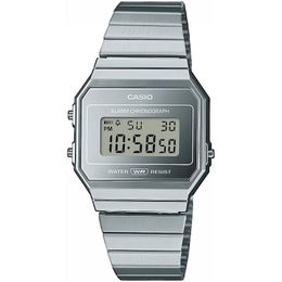 CASIO VINTAGE Damen CASIO VINTAGE Chronograph Quarzuhr, Armbanduhr,Damenuhr,Herrenuhr,Digitaluhr, Edelstahlarmband silber Einheitsgr&ouml;&szlig;e