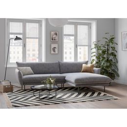OTTO home Ecksofa &raquo;Stine L-Form&laquo; Besonderes Design durch Kissenoptik und Keder grau Struktur (100% Polyester);Struktur weich (85% Polyester/15% Nylon)