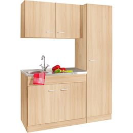 KOCHSTATION Pantryk&uuml;che &raquo;KS-Elster&laquo; ohne E-Ger&auml;te, Breite 150 cm braun B/H/T: 150cm x 50cm, Tiefe 50cm