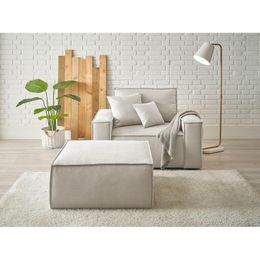 OTTO home Loveseat &raquo;FINNLEY Struktur fein, Loveseat & Hocker im Set&laquo; 2 Stk. tlg. verf&uuml;gbar in den Stoffqualit&auml;ten Boucl&eacute;, Struktur fein und Mega Cord 