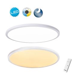 N&auml;ve n&auml;ve LED Deckenleuchte &raquo;Luzern&laquo; LED-Modul 1 Stk. warmwei&szlig; - kaltwei&szlig; incl. Fernbedienung, Nachtlichtfunktion, CCT, dimmbar, D: 100cm, wei&szlig; wei&szlig; 1, &Oslash; 