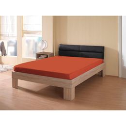 Kum Spannbettlaken &raquo;Frottee-Stretch Spannbetttuch&laquo; bis ca. 30 cm Matratzenh&ouml;he orange Frottee, Obermaterial: 80% Baumwolle, 20% Polyester B/L: 200cm, 