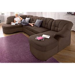 DOMO collection Wohnlandschaft &raquo;FLORES 293x180x86 cm, hochwertig, komfortabel, U-Form&laquo; wahlw. mit Bettfunktion, wahlw. mit Federkern, Unser 