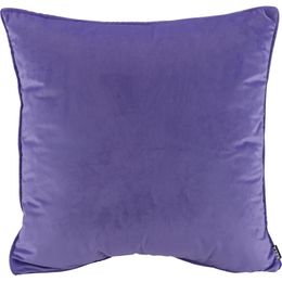 HOCK Dekokissen &raquo;Nobile Samt&laquo; im klassischen Stil, Kissenh&uuml;lle mit F&uuml;llung, 1 St&uuml;ck lila Polyester B/L: 60cm x 60cm, 1 Stk.