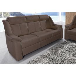 Sit & More sit&more 3-Sitzer &raquo;Basel&laquo; braun Altara Nubuck , Luxus-Microfaser (100% Polyester);PRIMABELLE -Microfaser, Luxus-Microfaser (100% Polyester);SOFTLUX -