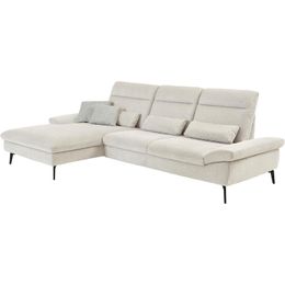 Hukla Ecksofa &raquo;HU-HP22156 L-Form&laquo; inkl. Kopfpolsterverstellung, optional mit Sitztiefenverstellung beige 100% recyceltes Polyester B/H/T: 309cm x 