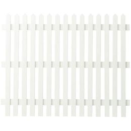 Plus Gartenzaun &raquo;Skagen&laquo; H&ouml;he: 80 und 120 cm, Gesamtl&auml;nge: 4,78 bis 23,62 m, zum Einbetonieren wei&szlig; Massivholz, Stahl H/L: 120cm x 4,78m, Pfosten: 4 