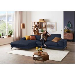W.Schillig Ecksofa &raquo;Piedroo, Designsofa mit tollem Sitzkomfort, elegant und bequem, L-Form&laquo; Kopfteilverstellung, wahlweise mit Sitztiefenverstellung, 
