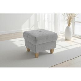 Sit & More sit&more Polsterhocker &raquo;Pamela, B: 58 cm&laquo; 1 Stk. tlg. verschiedene Farben und Stoffe, bis 120 kg belastbar grau 100% Polyester B/H/T: 58cm x 48cm x 