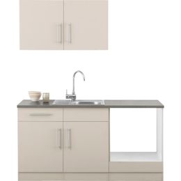 Wiho-K&uuml;chen wiho K&uuml;chen Pantryk&uuml;che &raquo;Cali&laquo; wahlweise mit E-Ger&auml;ten, Breite 160 cm beige B/H/T: 160cm x 60cm, ohne E-Ger&auml;te