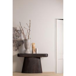 Woood Beistelltisch &raquo;Amco mit Massivmangoholz und breitem Standfu&szlig; B 120 x T 40 x H 76 cm&laquo; Tragkraft 22,7 kg, ausschlie&szlig;lich f&uuml;r den Innenbereich B/H/