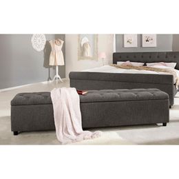Home Affaire Polsterbank &raquo;Goronna&laquo; 6 Farben, Sitzh&ouml;he 41,5 cm, als Garderobenbank oder Bettbank geeignet grau Holzwerkstoff, Massivholz B/H/T: 180cm x